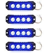 Amazon.com: yuksood Red&Blue Led Strobe Lights for Trucks, 4-LED Sync ...