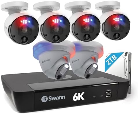 Amazon.com: Swann 6K Mega HD Security Camera System, 8 Channel NVR with ...