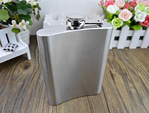 Buy LISTA 8 OZ Stainless Steel Hip Flask, Silver Wine Whiskey, Alcohol ...