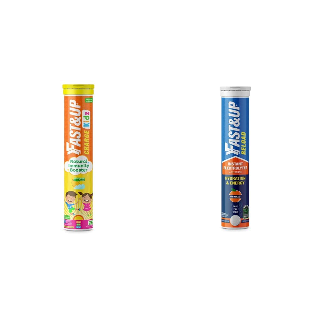 Buy Fast&Up Charge Kids (25 Effervescent s, Mango Flavor) & Fast&Up ...