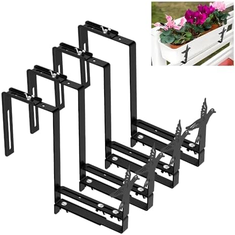 Amazon.com: MAYZOLOP Adjustable Planter Box Brackets, Universal Window ...
