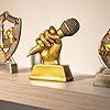Amazon.com: Maplefield Golden Microphone Trophy - Durable Resin ...