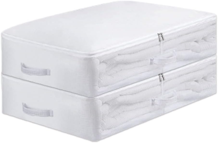 Amazon.com: PVC Under-Bed Storage bags with Handle and Zipper Foldable ...