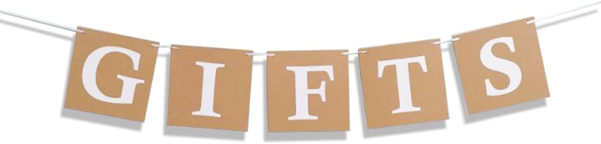 Amazon.com: Gifts Sign Bunting Banner Vintage Rustic Gift Banner for ...
