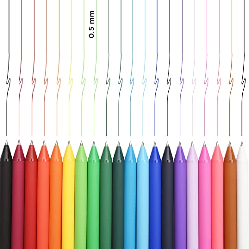 KaCo Pure Assorted colour Gel Pens (Pack of 10 Assorted Color Pens ...