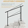 ROOMTEC 2 Pack 4 Step Handrails for Outdoor Steps, Safety Outdoor ...