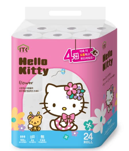 ITC 4Ply Toilet Tissue Paper Roll -100% Natural Wood Pulp Made in Korea ...