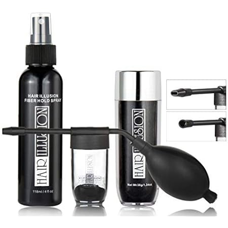 Amazon.com : Hair Illusion Combo Kit - Hold Spray, 38g Hair Fiber ...