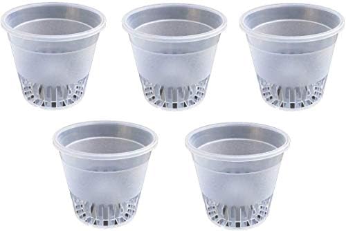 OUPSAUI 7/6/5/4 Inch Clear Nursery Pots with Drainage Holes, 28 Pack ...