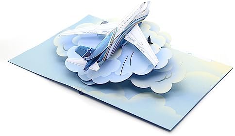Plane Card Pop Up Card for All Occasions, Handmade Card, For Travellers ...