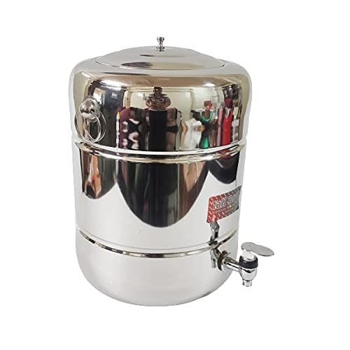 Tallboy Steel Water Matka 18 Liters with Tap | Large Stainless Steel ...