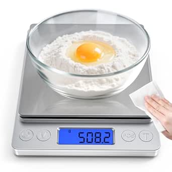 Amazon.com: OGWAI Rechargeable Digital Food Scale with Gram and Ounce, Measuring Range 0.1g/3kg ...