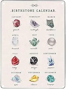 Amazon.com: BAYABU Funny Birthstone Calendar Chart Poster Vintage ...