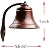 Amazon.com: Hanging Bell Dinner Bell Outdoor Bell Bracket Mount Wall ...
