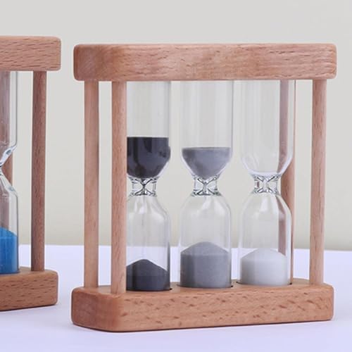 Amazon.com: Creative 1/3/5 Minute Wooden Sand Glass Hourglass Timer ...