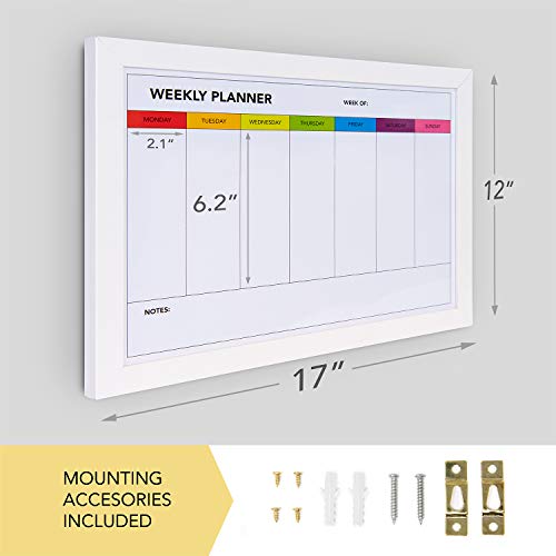Snapklik.com : Weekly Dry Erase Board For Wall 17in X 12in Weekly ...