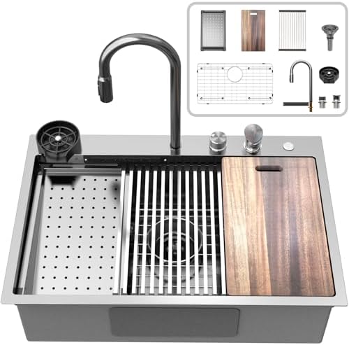 Kitchen Sink 304 Stainless Steel Nano Raindance Waterfall Sink Home ...