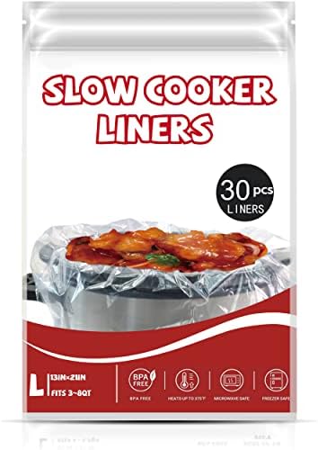 Amazon.com: 30 Count Large Crock Pot & Slow Cooker Liners - 22”x12” 3 ...