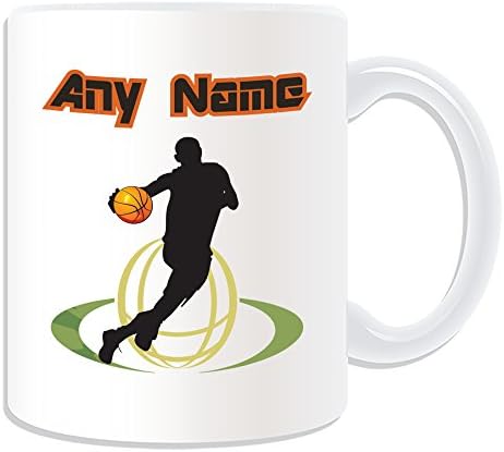 Personalised Gift - Basketball Mug (Sport Design Theme, Colour Options ...