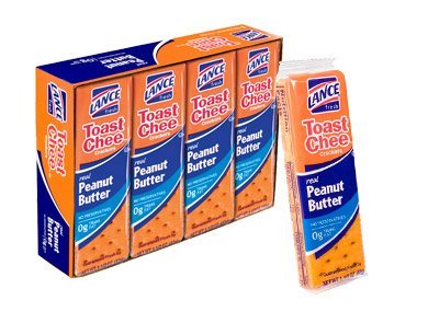 Amazon.com: Lance, Toast Chee Crackers with Peanut Butter, 12oz Tray ...