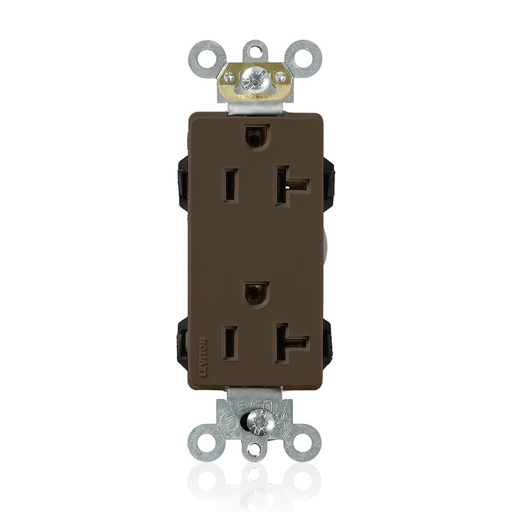 Lev-Lok Decora Plus Duplex Receptacle Outlet, Heavy-Duty Industrial ...