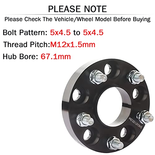 Snapklik.com : GAsupply 1 Inch 5x1143 Wheel Spacers Hubcentric, 5 Lug ...