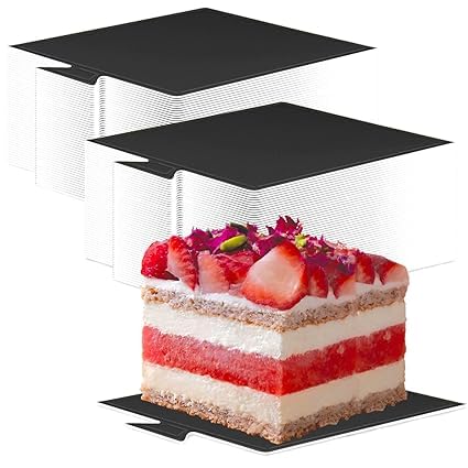 Buy KROGER 200 Pcs Mini Cake Boards, Black Mousse Cake Boards Mini Cake ...