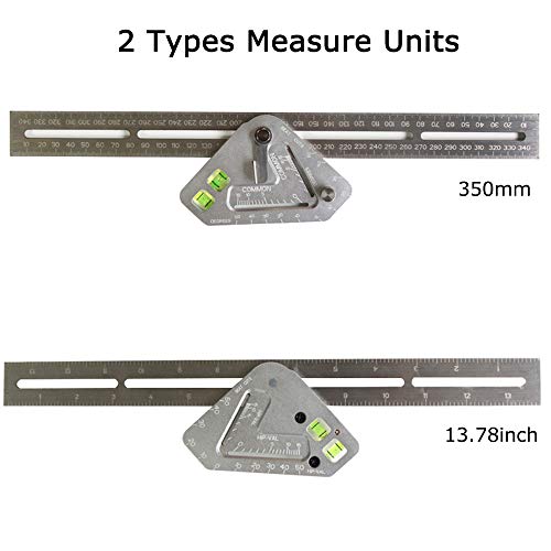 Angle Ruler, KKmoon Angle Ruler Multi-function Revolutionary Carpentry ...