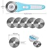 Amazon.com: 60mm Rotary Cutter with 5pcs Extra Blades, Bearing Design ...