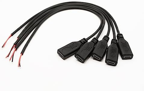 Amazon.com: ELNONE 2PCS USB C Female Pigtail, 0.3M/1Feet 22AWG Type C ...