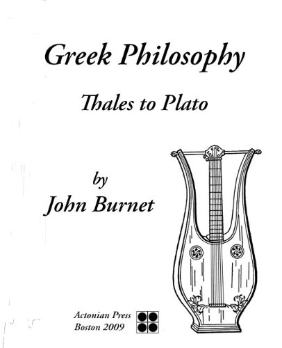 Amazon.com: Greek Philosophy Part I Thales to Plato eBook : Burnet ...