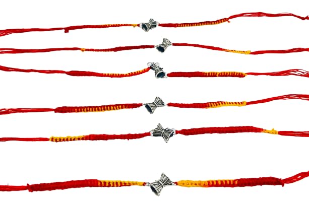 Buy Niranjan sain Mart German Silver Damru Rakhi with Cotton Kalawa ...