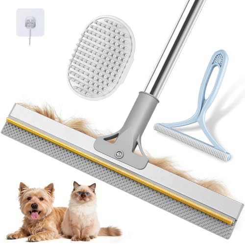 Amazon.com: Skrmisda Carpet Rake for Pet & Human Hair Removal, Reusable ...