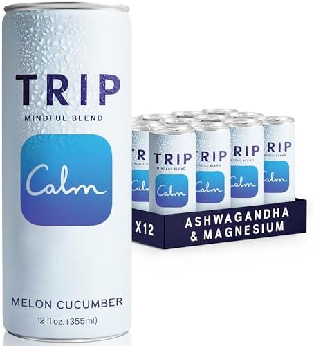 Amazon.com : Trip Mindful Blend, Lightly Sparkling Adaptogen Seltzer, Mocktail w/ 120mg ...
