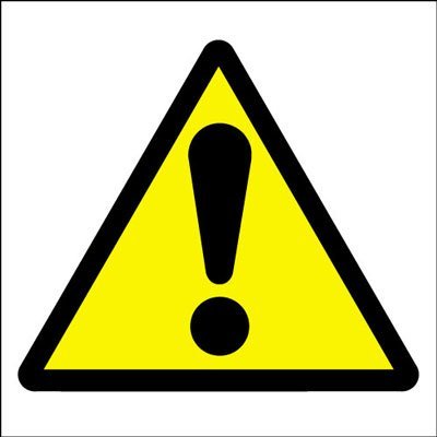 Hazard Warning Safety Sign - General Hazard Symbol / Exclamation Point ...