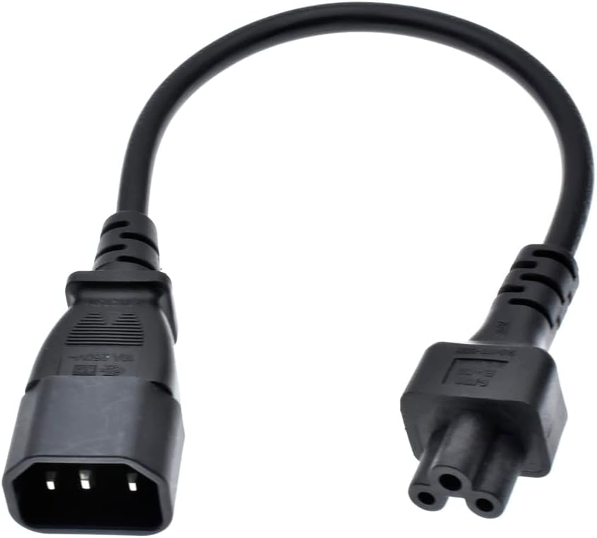 Toptekits C14 to C5 Power Plug Cable,IEC 320 C14 Male to C5 Female ...