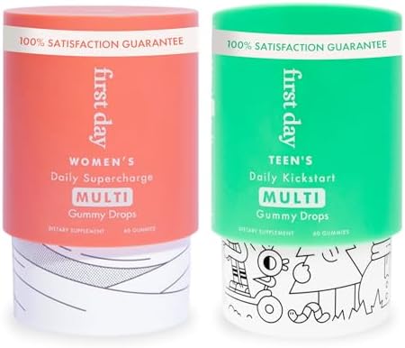 Amazon.com: FIRST DAY Multivitamin Gummies Bundle for Women & Teens ...