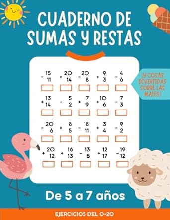 Sumas y Restas: cuaderno de ejercicios de matemáticas para niños de 5 a ...