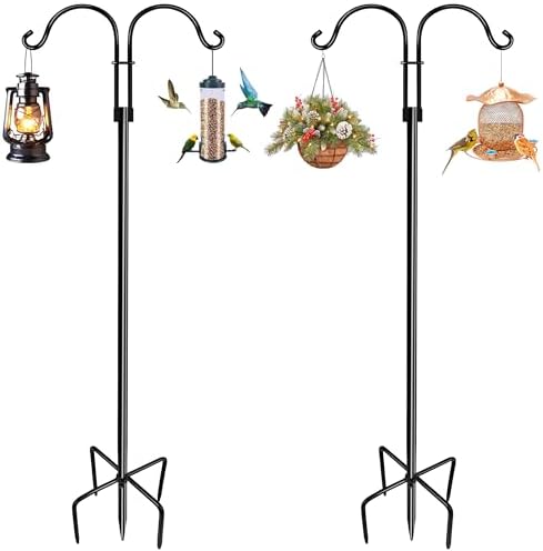 Amazon.com: LWWTBS Double Shepherds Hooks for Outdoor (2Pack,76 inch ...