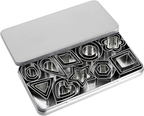 Amazon.com: Ultra Cuisine Mini Cookie Cutter Shapes Set - 24 Small ...