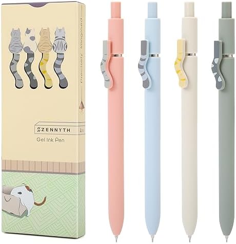 Amazon.com: 6PCS Kawaii Cat Pens Cute Animal Gel Pens Cat Style Cat ...