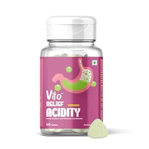 Buy Vito Relief Acidity Chewable Tablets For Heartburn and Acid Reflux ...