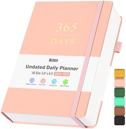 Planner, Undated Daily Planner with To Do List, 365 Days Planner for ...