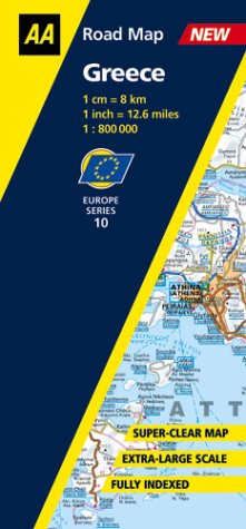AA Road Map Greece: 1 CM.=8 Km.. 1 Inch=12.6 Miles, 1:800 000: Super ...