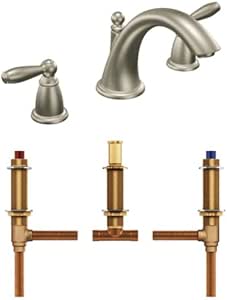 Moen T4943BN-4792 Brantford Two-Handle Low Arc Roman Tub Faucet with ...