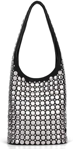 HiTotes Leather Tote Bag Studded Purses for Women Y2K Purse Hobo Bag ...