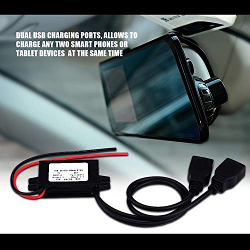 AOWINHIT DC 12V to 5V Dual USB Adapter Converter Module Stable for Car ...