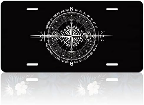 Amazon.com: Engraved Viking Runes Vegvisir Compass Car Tag Diamond ...