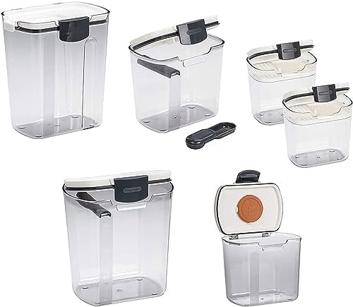 Progressive Prepworks ProKeeper 6 Piece Kitchen Clear Plastic Airtight ...