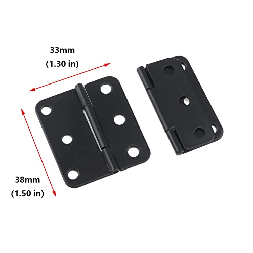 Snapklik.com : Flat Black Asymmetric Door Hinge Cabinet Gate Closet ...